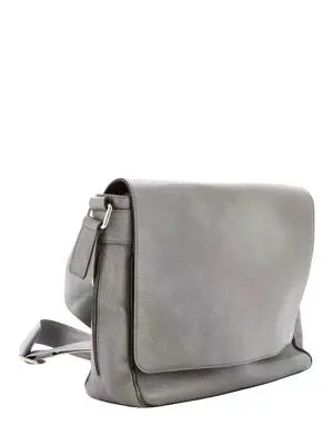 LOUIS VUITTON Louis Vuitton Taiga Leather Roman MM Crossbody Bag Grey