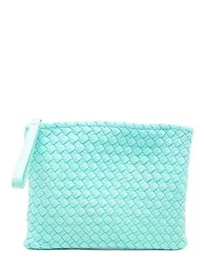 MARREA Woven Clutch With Wrist Strap - Blue