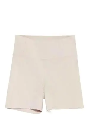 GIRLFRIEND COLLECTIVE Ribbed High Waist Shorts - Neutrals
