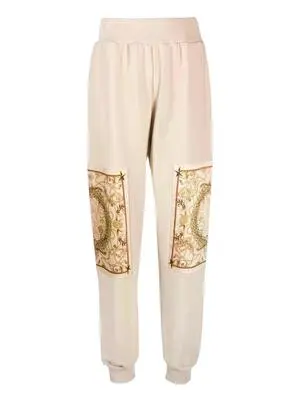 Philipp Plein Beige Cotton New Baroque Print Joggers - Neutrals