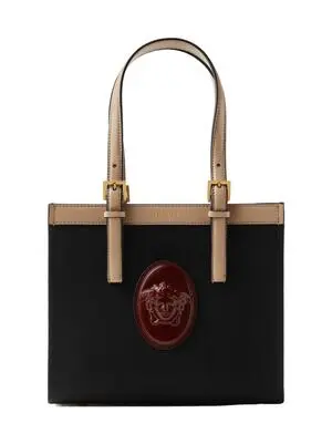 Versace Rivière Mini Canvas Tote - Black