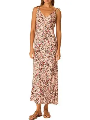 Natalie Martin Dakota Maxi Slip Dress Rayon - Multicolor