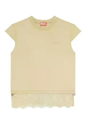 DIESEL® T-luna Lace-trim Top - Neutrals