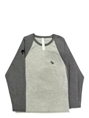 Chrome Hearts Henley Baseball 3 Cross-patch T-shirt - Grey