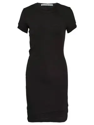Alexander Wang Logo Detail Crewneck Mini Dress - Black