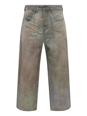 DIESEL® 1997 D-eni-m-fsi2 Distressed Straight-leg Jeans - Grey