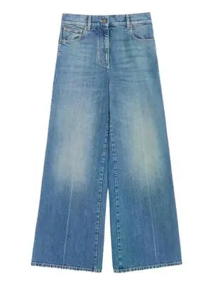 Valentino Garavani Wide Leg Denim Pants - Blue
