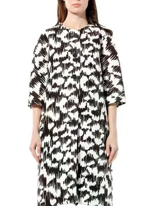 BALENCIAGA Balenciaga Abstract Pattern Button-Up Coat