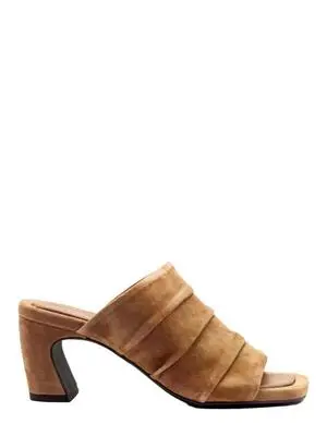 Ash Ruched Square-toe Sandals - Neutrals