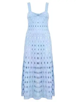 Simkhai Christina Cut-out Knit Midi Dress - Blue