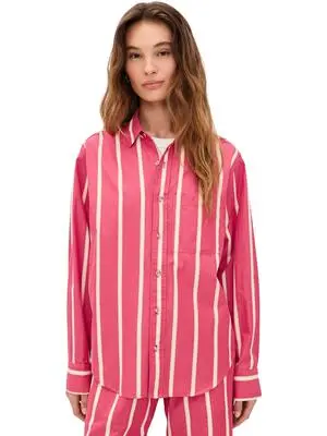 Donni. DONNI. Pop Stripe Shirt Raspberry