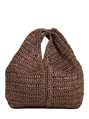 A.L.C. Simone Raffia Bag - Chocolate