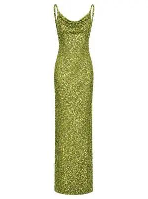 ROSERRY Margot Sequin Maxi Dress - Green