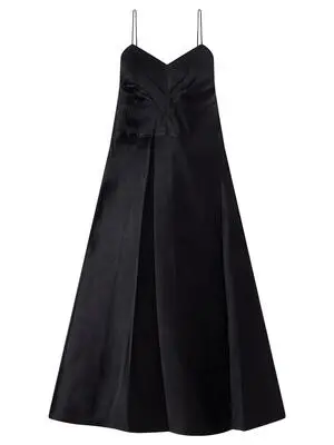 Calvin Klein Fia Satin Midi Dress - Black