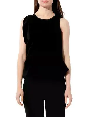 Balenciaga Draped Sleeveless Top - Black