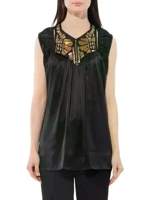 Givenchy Embellished Pleated Blouse - Black