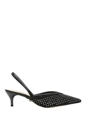 TWENTY FOURHAITCH Secret Crystal-embellished Slingback Pumps - Black
