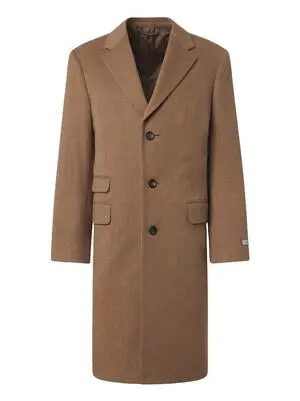 Canali Single-breasted Wool Coat - Beige