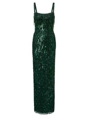 Jenny Packham JENNY PACKHAM Fleur Sequin Gown Green
