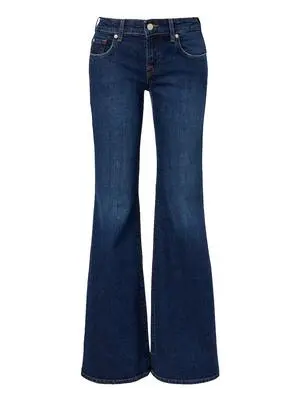 7 For All Mankind Low-rise Flared Jeans - Blue