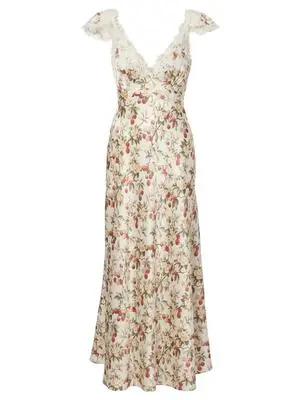 DÔEN Fiona Silk Midi Dress - Multicoloured