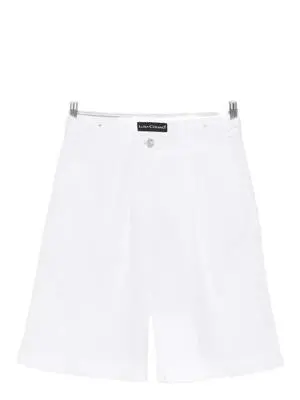 LUISA CERANO Pleated Detail Shorts - White