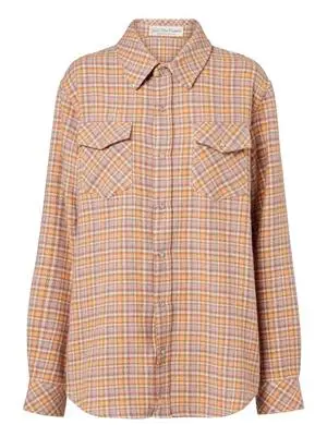 GOD'S TRUE CASHMERE Midnight Rose Plaid Cashmere Shirt - Multicoloured