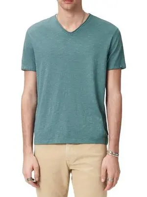 John Varvatos Miles Slub Cotton T-shirt - Fog