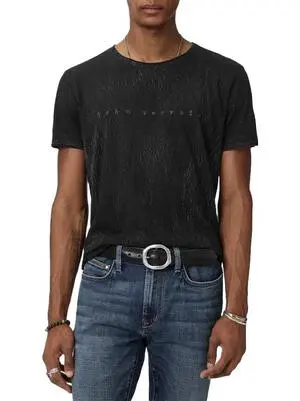John Varvatos Raw Edge Graphic T-shirt - Black