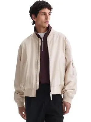 H&m Bomber Jacket - Light Beige