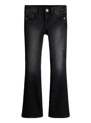H&M Flared Leg Low Rise Jeans Denim Black