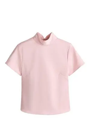 H&m Open-back Top With Bow Detail - Light Pink