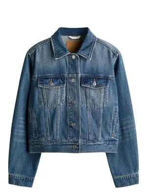 H&m Denim Jacket - Washed Denim Blue