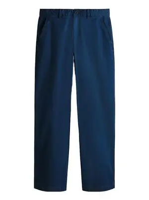 H&m Relaxed Fit Cotton Chinos - Dark Blue