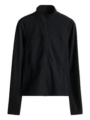 H&m Zip-through Sports Jacket With Softmove - Black