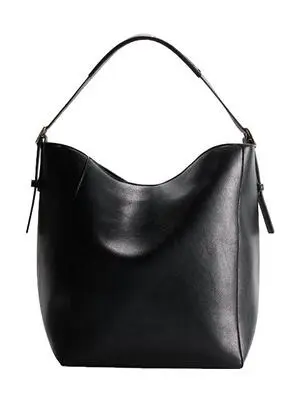 H&m Shopper With Adjustable Buckled Shoulder Strap Black