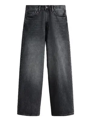H&m Wide Leg Denim Jeans - Denim Gray