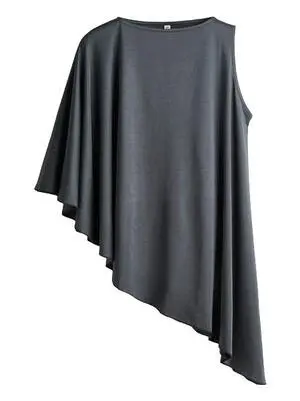 H&m Asymmetric Cape Top - Dark Gray