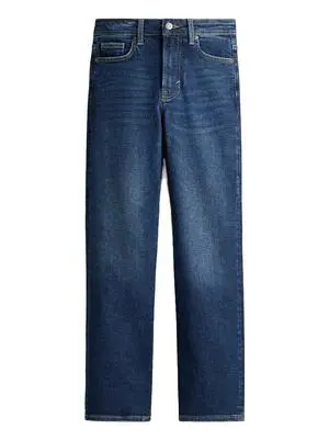 H&m High Waist Skinny Ankle Jeans - Dark Denim Blue
