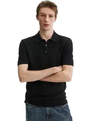 H&m Slim Fit Polo Shirt - Black