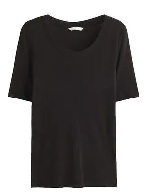 H&m Scoop Neck Pima Cotton T-shirt - Black
