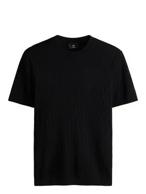 H&m Slim Fit Knitted T-shirt - Black
