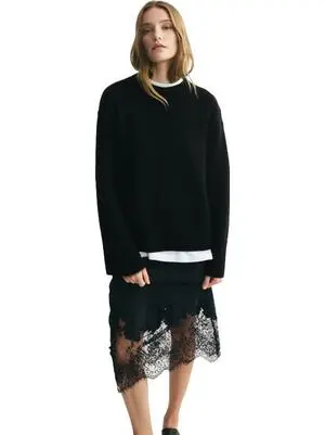 H&M Cashmere-blend Oversized Jumper With Drop Shoulders - Black
