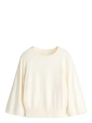 H&m Fine-knit Raglan Sleeve Top - Cream