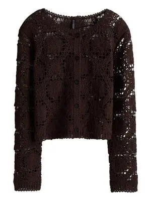 H&M Crochet-Look Cardigan With Button Front