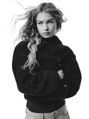 H&m Collared Teddy Jacket With Piping And Patch Pockets - Black