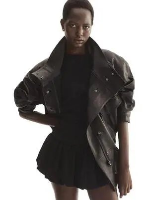 H&M H&M Bubble-Hem Dress With Puff Sleeves