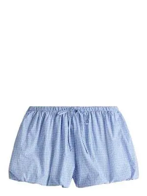 H&M Cotton Gingham Balloon Hem Shorts