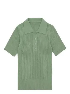 FORTELA Camille Terry Polo Shirt - Light Green