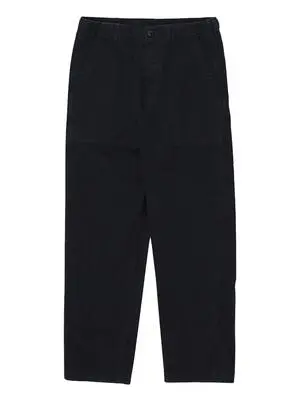 FORTELA Fatigue Herringbone Cotton Trousers - Blue